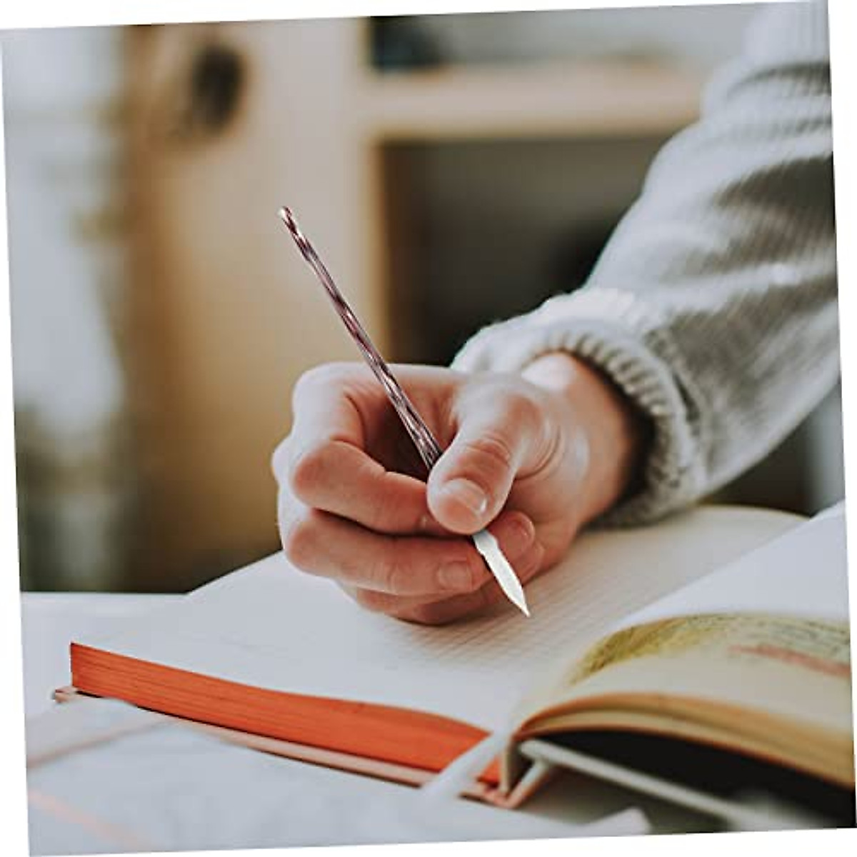 MAGICLULU Glass Signature Pen 2pcs Glass Dip Pen Japan Gifts Quill Pen Set Colored Ink Pens Calligraphy Pen Ink Dip Pen Color Ink Pen Drawing Pen Office Stationery Dip in Water Black Brush