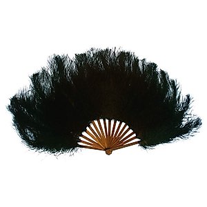 ZUCKER Large Ostrich Floss Feather Hand Fan - Flapper Folding Fan Dance, Wedding Accessory, 1920s Vintage Style Costume Party – Burlesque Showgirl Fan Dance