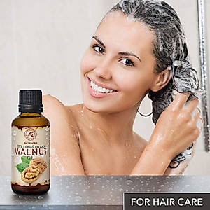 AROMATIKA Walnut Oil 1.7 Fl Oz (50ml) - Juglans Regia Seed Oil - USA - 100% Pure & Natural - Intensive for Face Care - Body - Hair - Skin - Nails - Hands - Good w/Essential Oil