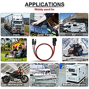 2 Pin Power Industrial Circular Connector to Solar Panel Cable Adapter for Solar Panel Suitcase and Grand Design, Furrion Solar Ports,Forrest River RV Solar Ports