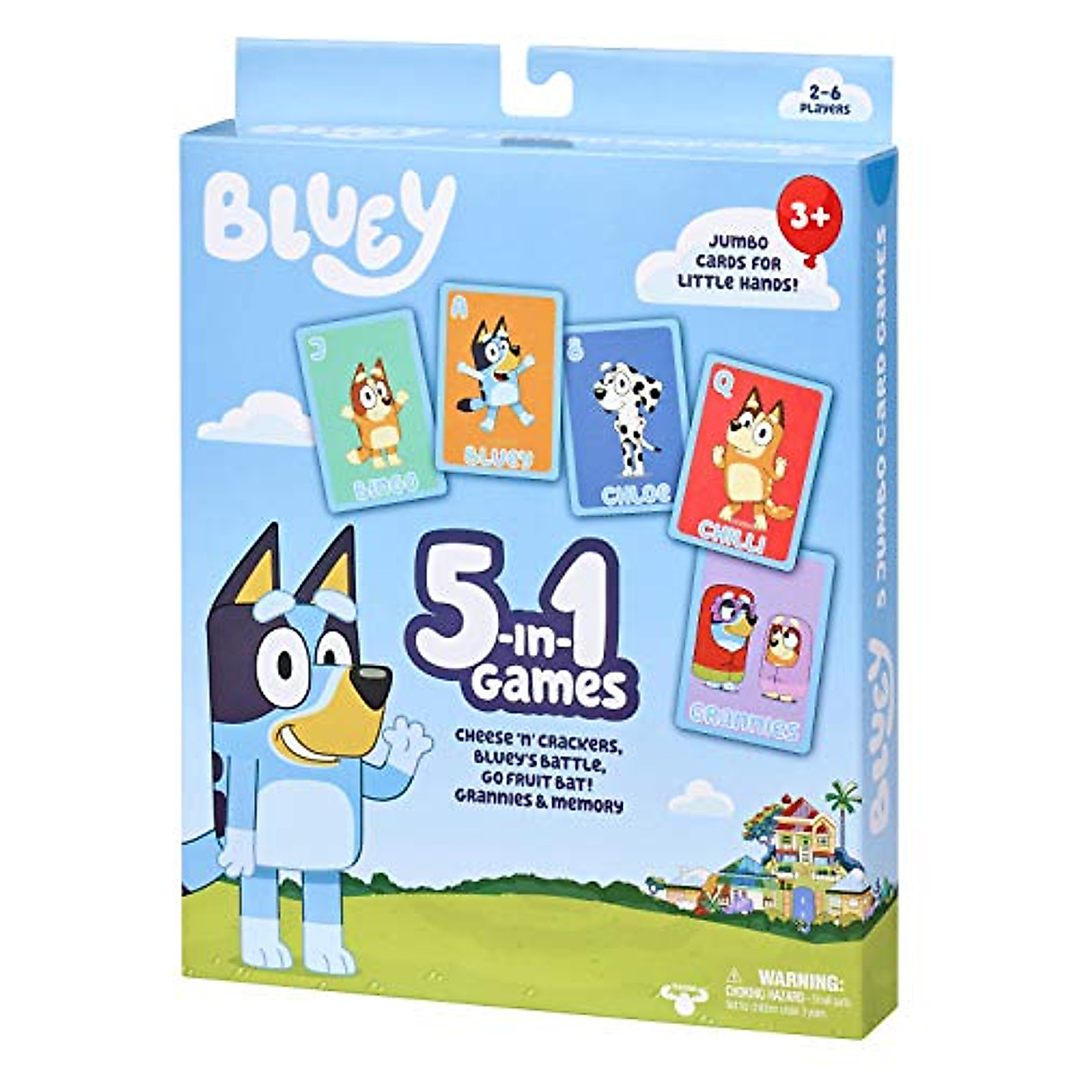 Bluey 5-in-1 Card Game Set - Includes 53 Jumbo Cards