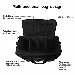 Sneaker Travel Bag for Men Shoe Bags for Travel Outdoor Sneaker Duffel Travel Bag Sports Gym Bag Basketball Sneaker Luggage Travel Bag sneaker bag for Travel with 3 Adjustable Divider Multi-functional