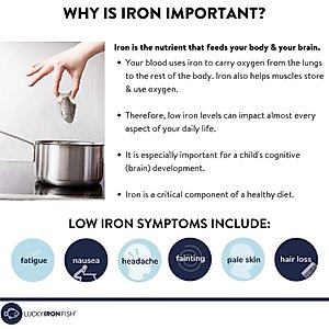 Lucky Iron Fish Ⓡ A Natural Source of Iron - The Original Cooking Tool to Add Iron to Liquid-Based Meals, Reduce Iron Deficiency Risks - an Iron Supplement Alternative, Ideal for Menstruators & Vegans