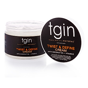 Thank God It's Natural tgin Twist and Define Cream, Hair Styling Cream - 12 Oz, Curly Hair - Paraben Free