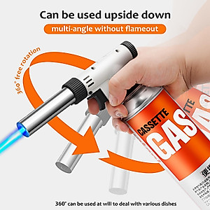 Japan PRO Culinary Professional Kitchen Butane Torch | Kitchen Butane Torch Kitchen Blow Lighter with Reverse Use for Creme, Brulee, BBQ, Baking, Jewelry by FAPEND | Butane Fuel Not Included