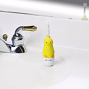 Brilliant Kids Sonic Electric Toothbrush Characters with Flashing Lights and Fine Bristles - Fun Brushing for Parent and Child, Ages 3-8, Duck