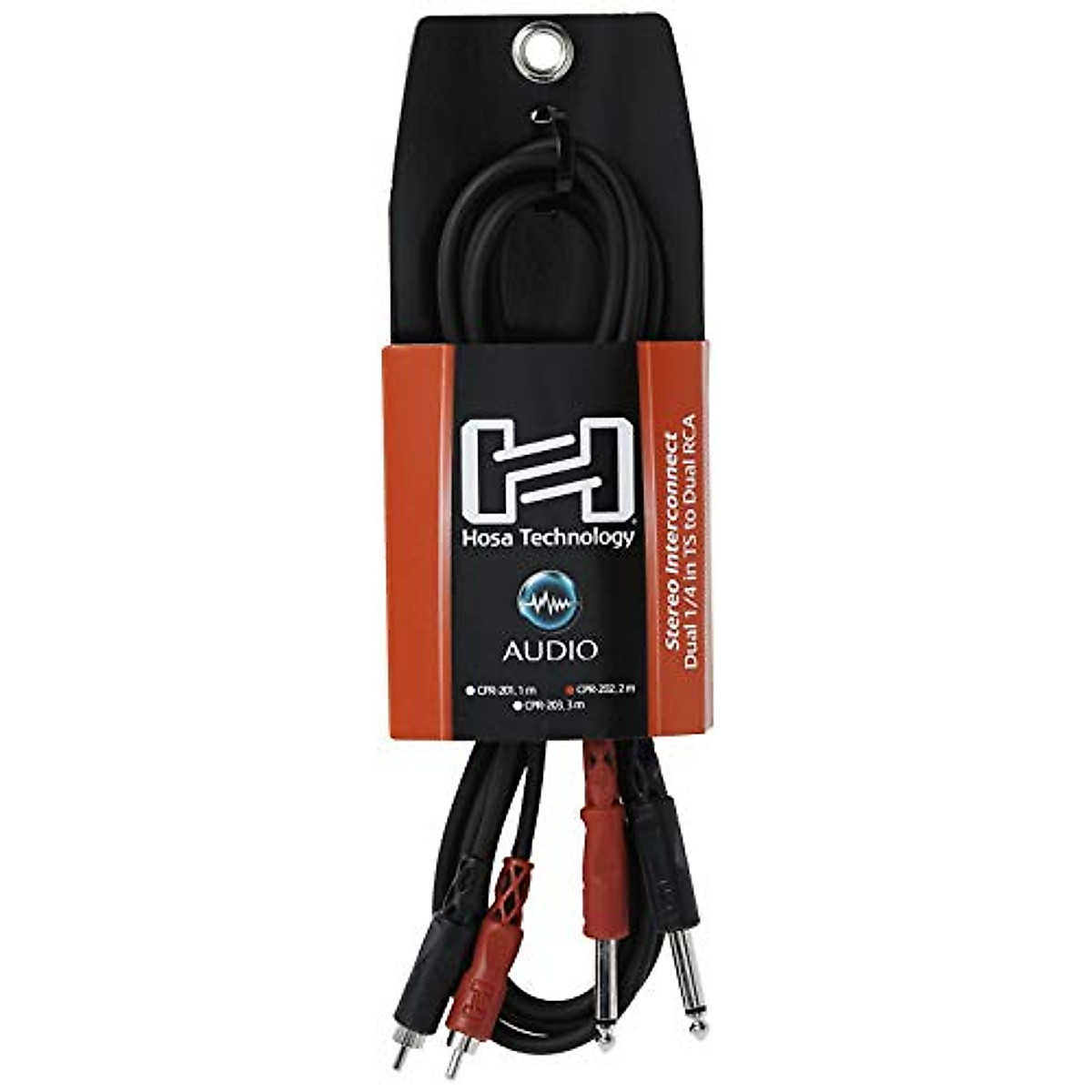 Hosa CPR-202 Dual 1/4" TS to Dual RCA Stereo Interconnect Cable, 2 Meters