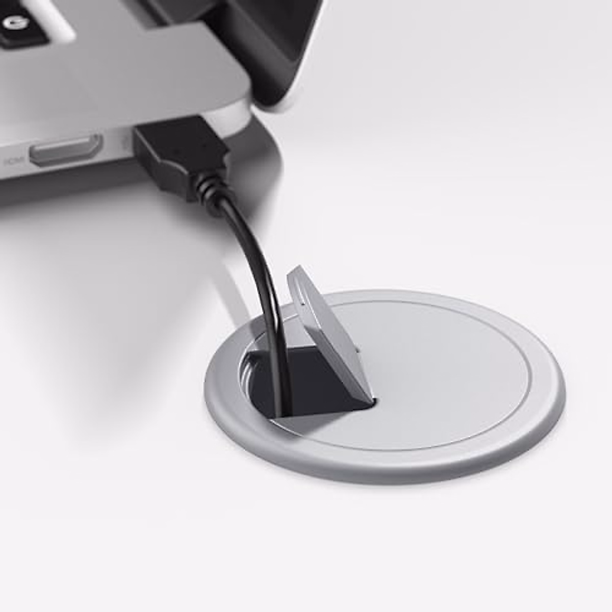 Bush Business Furniture Studio C 72W Reception Desk with Shelves in White