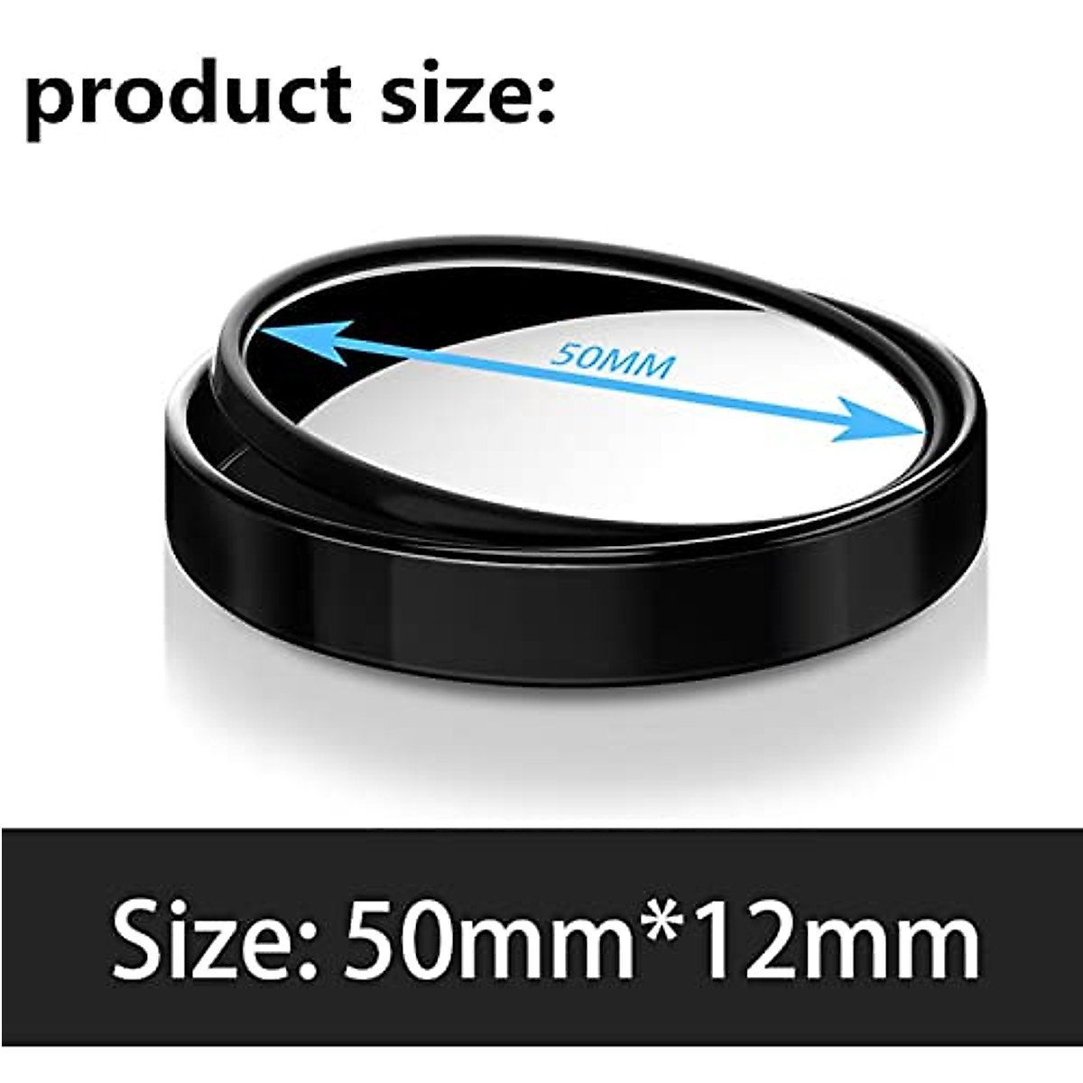 Blind Spot Mirrors for Car 2Inch Round HD Rear View Convex Mirrors 360°Rotatable HD Glass Mirrors Convex Wide Angle Blind Spot Mirrors for Trucks, Car, Van, SUV (Sliver-4pcs)