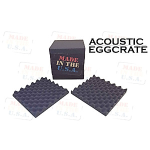 Mybecca 6 Pack Acoustic Panels Studio Foam Egg Crate 1/2" X 12" X 12"