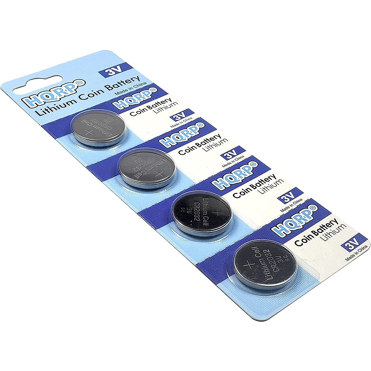 HQRP 4-Pack CR2032 Battery Compatible with Boss TU-10 Clip-On Chromatic Tuner ; DB-12 / DB-30
