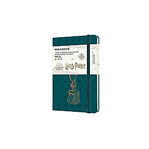 Moleskine Limited Edition Harry Potter 18 Month 2021-2022 Weekly Planner, Hard Cover, Pocket (3.5" x 5.5"), Tide Green