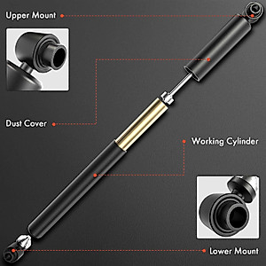 A-Premium Rear Shock Absorbers Struts Compatible with Dodge Grand Caravan 2008-2010, Chrysler Town & Country 2008-2010 - [without Load Leveling Suspension]