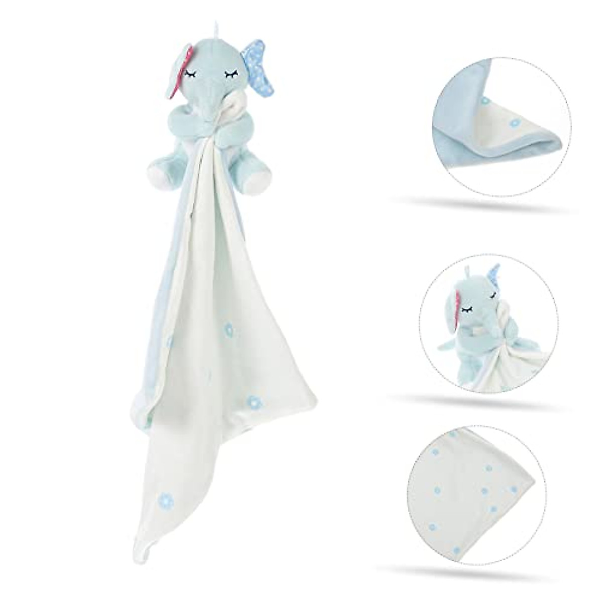 TOYANDONA Plush Comforter Towel Lovey Stuffed Animal Baby Security Infant Security Blanket Baby Snuggle Blanket Newborn Blankets Baby Soothing Towel Cute pp Cotton Animal Head