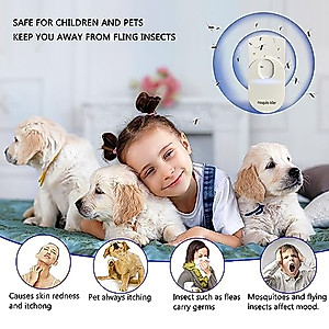 Qremove Flying Insect Trap Plug-in Fly Trap Indoor Gnat Moth Catcher Fly Tapper with Night Light Sticky Trap Boards UV Attractant Catcher for Home Office(3Packs)