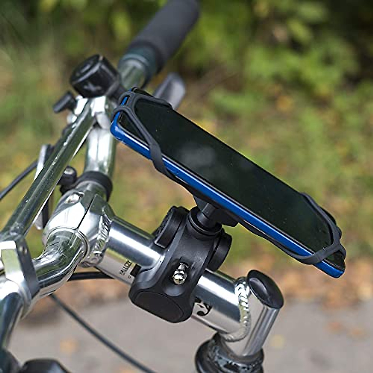 Universal Cell Phone Holder Mount - Golf Cart, Push Cart, Baby Stroller, Shopping Cart, Bike, Motorcycle, Boat, Spin Bike, Bicycle Handlebars - iPhone, Samsung Galaxy and Note, Pixel, Any Smartphone
