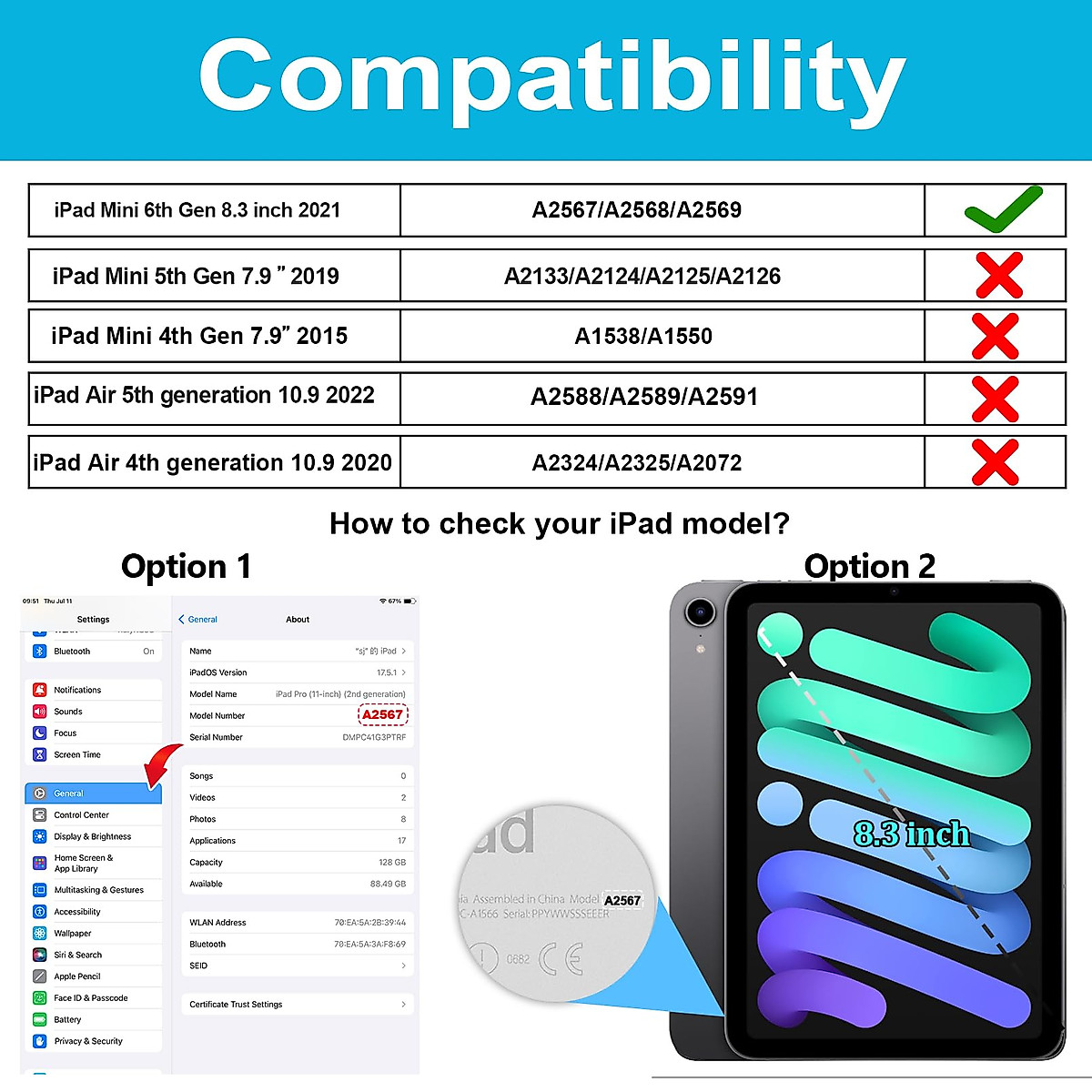 Case for iPad Mini 6 2021: Military Grade Shockproof TPU Protective Cover for Kids iPad Mini 6th Generation 8.3 Inch with Screen Protector- Stand + Handle + Shoulder Strap + Pencil Holder- Black