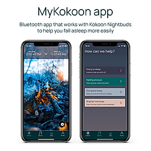 Kokoon Earbuds for Sleep Nightbuds - in-Ear Headphones - Sleep Aid for Adults - Ear Plugs for Sleep - Noise Masking - Bluetooth - Gray