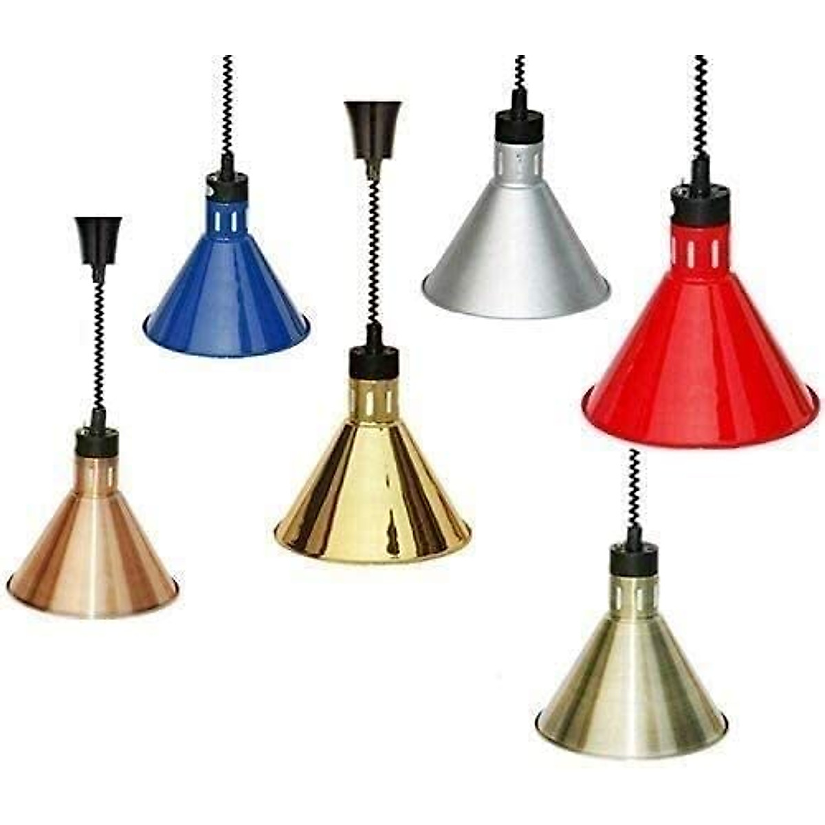 Heating Lamp for Food Warmer Commercial Buffet Food Heating lamp, 270mm Single-Head Hanging Food Heating lamp Food Heater Retractable Food Heating lamp 110V / 220V