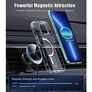 [2023 Upgraded] Magnetic Wireless Car Charger, MOKPR Air Vent Mag-Safe Car Charger Mount Compatible with iPhone 14/14 Plus/14 Pro/14 Pro Max and 13/12 Series, with 36W QC 3.0 Fast Car Charger