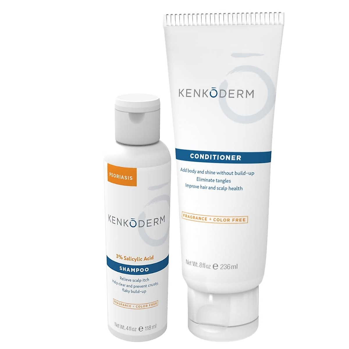 Kenkoderm Conditioner for Sensitive Hair and Skin - 8 oz | 1 Tube | Dermatologist Developed | Fragrance + Color Free