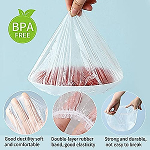 Homelove Fresh Keeping Bags, 200pcs Food Covers, Reusable Elastic Food Storage Covers, Plastic Sealing Elastic Stretch Adjustable Bowl Lids, Universal Kitchen Wrap Seal Bags for Cover Food