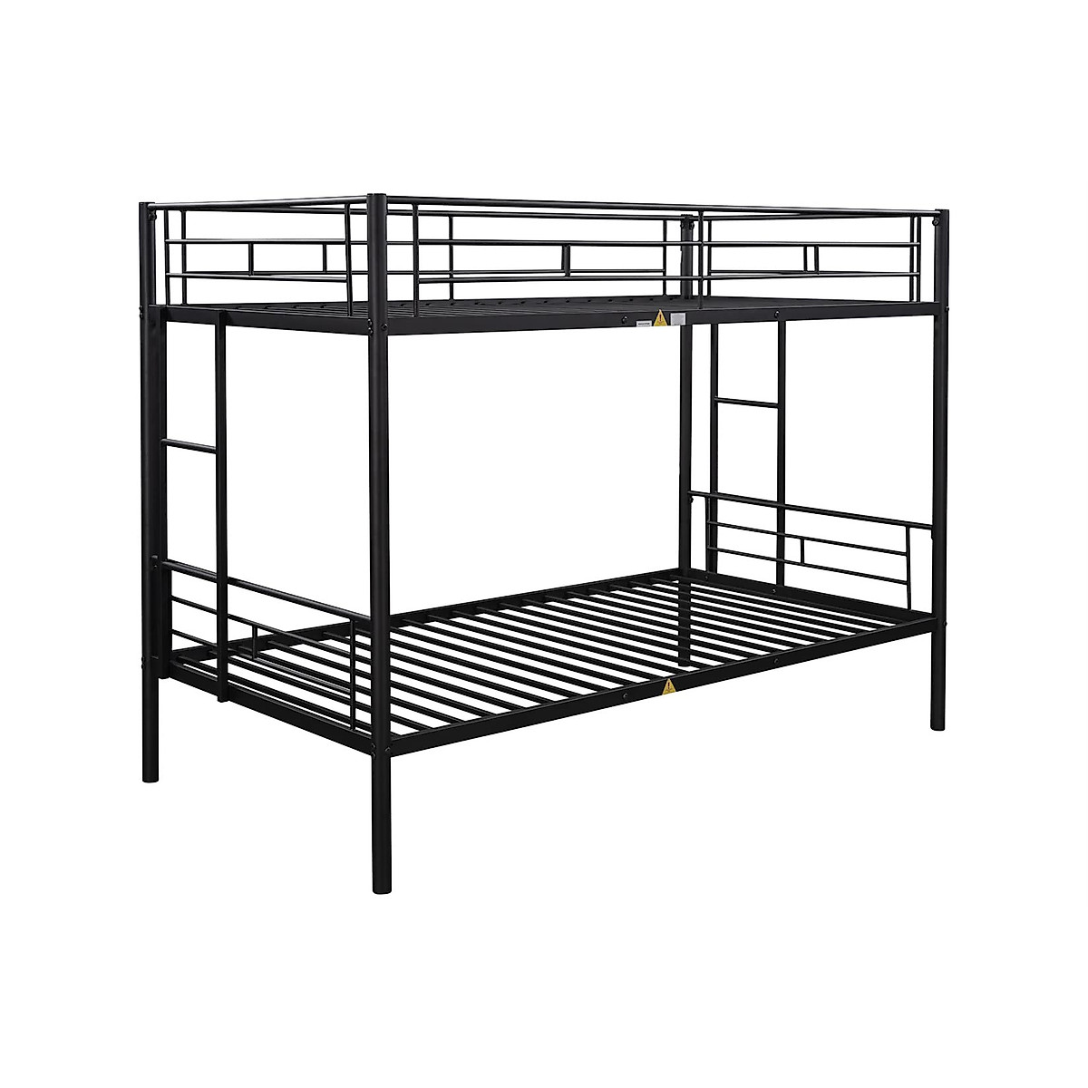 Metal Bunk Beds Twin Over Twin Heavy-Duty Bunk Bed Frame for Kids Boys Girls Teens, Black