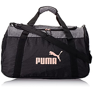 PUMA womens Evercat No. 1 Logo Duffel Bags, Pink/Grey, One Size US