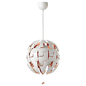 IKEA Pendant lamp, White, Copper Color