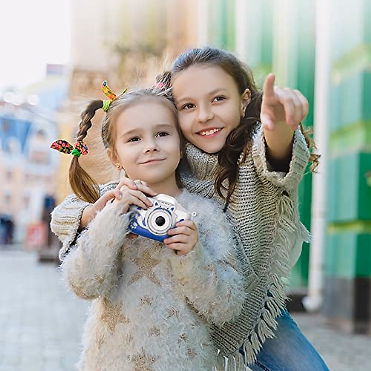 Children Camera, Children's Photography Video HD Mini Digital Camera, Front and Rear Dual Lens 4000W Pixe-l, TF-Card Max 32G, Creative Photo Frame, Filter Mode, Games, Portable Toy