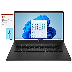 HP 17-cn2047nr Home & Business Laptop (Intel i7-1255U 10-Core, 32GB RAM, 256GB PCIe SSD, Intel Iris Xe, 17.3" 60Hz Full HD (1920x1080), Win 11 Home) with MS 365 Personal , Dockztorm Hub