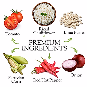 Kitchen & Love Cauliflower, Peruvian Vegetable Ceviche, Ready to Eat, Shelf Stable, Non Gmo, Gluten & Dairy Free, Vegan, Vegetarian, 7.9 Oz, 6 Pack