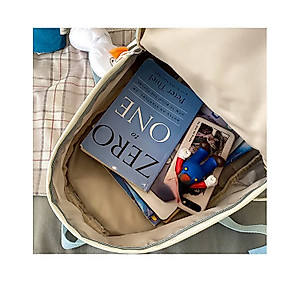 Zhousanjian Fashion Kawaii Backpack with Cute AccessoriesLarge Capacity Kawaii Girl Backpack Cute Aesthetic Backpack for School (green,one size)