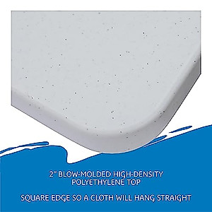 Iceberg IndestrucTable Commercial Folding Table, Indoor or Outdoor, Platinum, 750 lbs. Weight Capacity, 24” W x 48” L