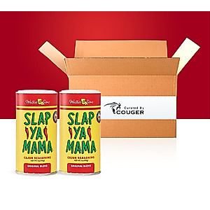 Slap Ya Mama Cajun Seasoning, All Natural Cajun Seasoning from Louisiana, Original Blend, MSG Free and Kosher, 4 Ounce (2-Pack) With Couger Card