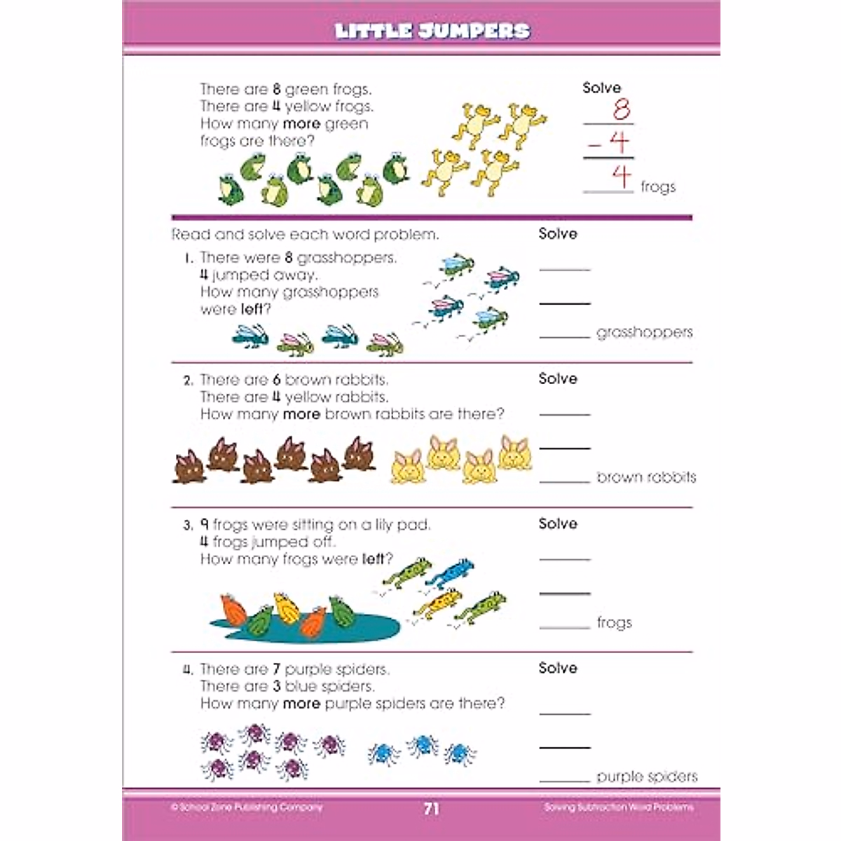 School Zone - Big Math 1-2 Workbook - 320 Pages, Ages 6 to 8, 1st Grade, 2nd Grade, Addition, Subtraction, Word Problems, Time, Money, Fractions, and More (School Zone Big Workbook Series)