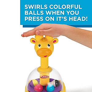 Playskool Giraffalaff Tumble Top Spinning and Popping Cause and Effect Toy for Babies and Toddlers 1 Year and Up (Amazon Exclusive)