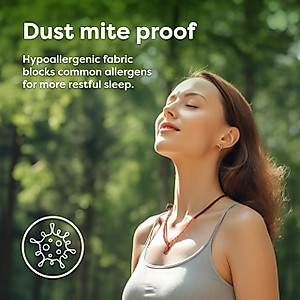 HOSPITOLOGY PRODUCTS Pillow Encasement- Zippered Bed Bug Dust Mite Proof Hypoallergenic - Sleep Defense System - Standard - Waterproof - Set of 2-20" H x 26" W