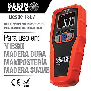 Klein Tools ET140 Pinless Moisture Meter & ET310 AC Circuit Breaker Finder with Integrated GFCI Outlet Tester