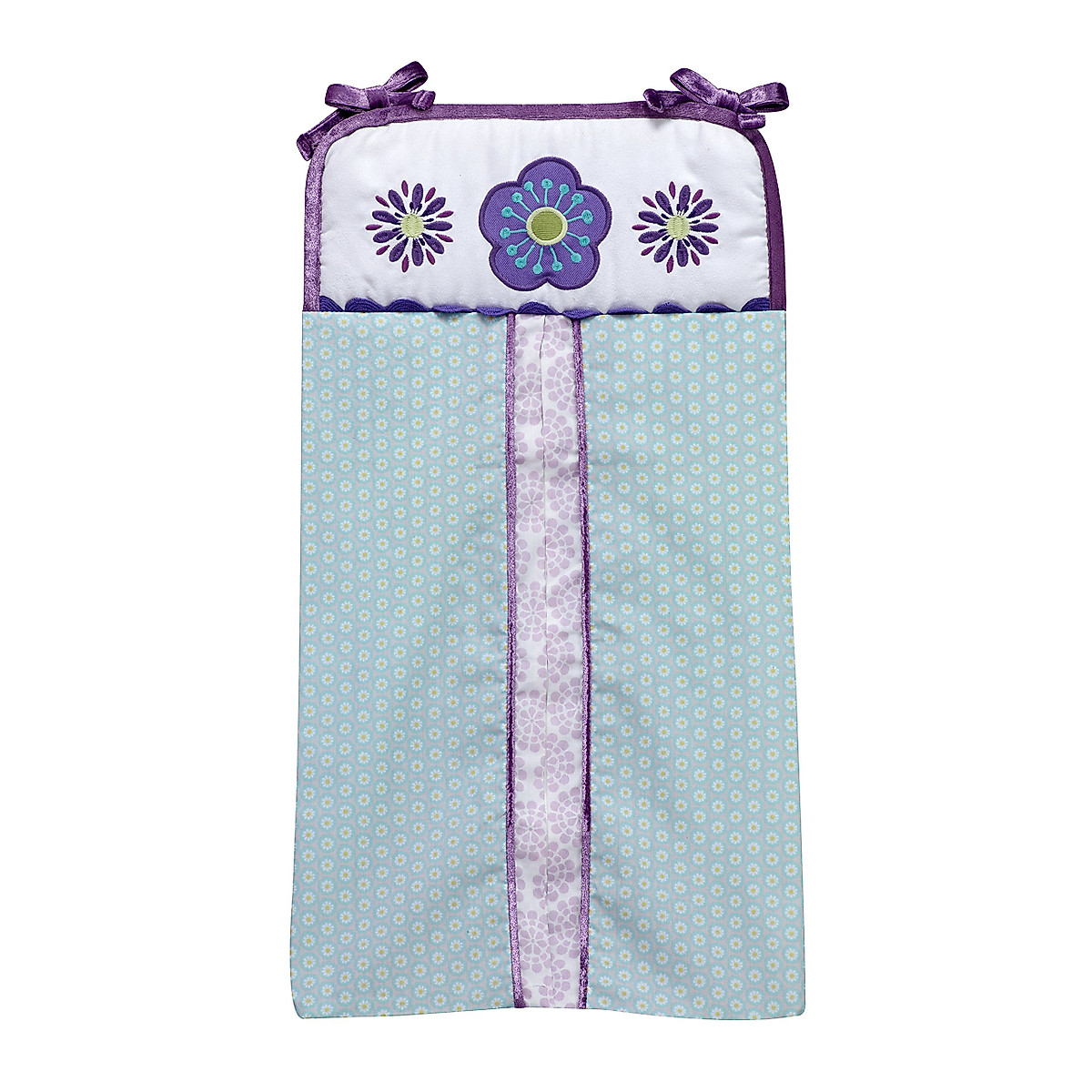 Carter's Zoo Jungle/Safari 4 Piece Nursery Crib Bedding Set, Lavender/Aqua/White