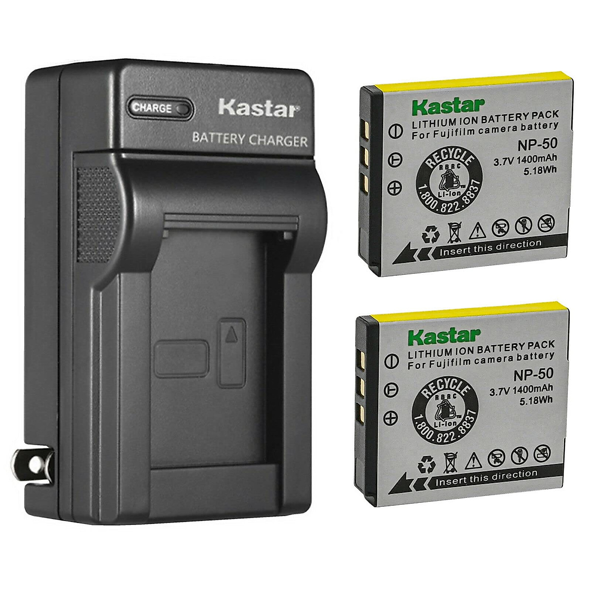 Kastar 2-Pack Battery SX-50 and AC Wall Charger Replacement for SiOnyx Aurora Day/Night Action Camera, SiOnyx Aurora Sport Water-Resistant IR Night Vision Camera