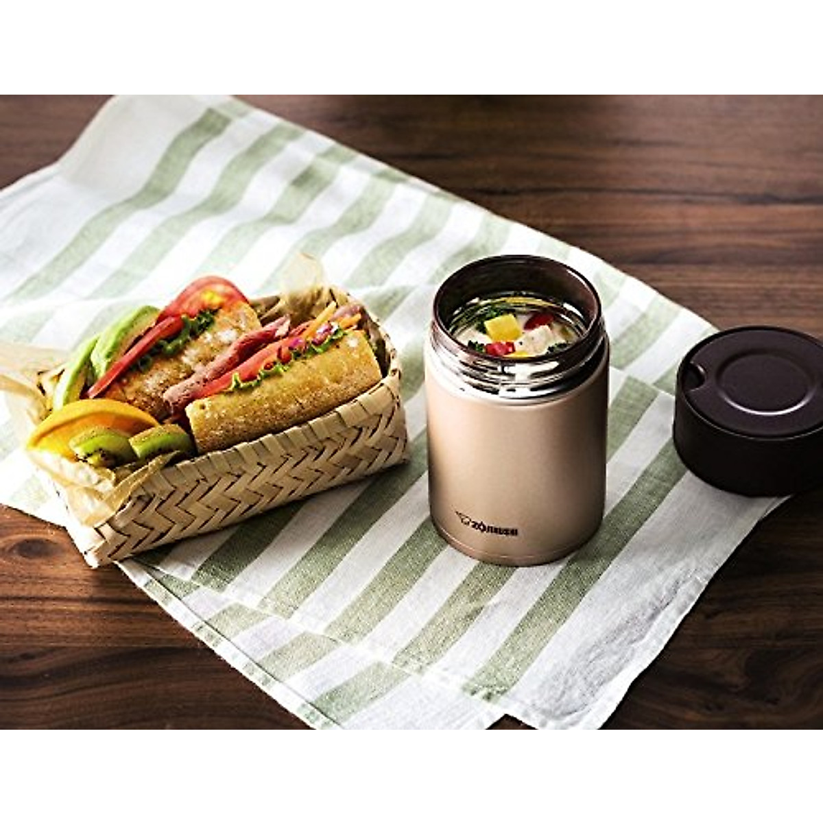 象印マホービン(ZOJIRUSHI) SW-HC Insulated Lunch Jar, 450ml, clear red