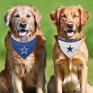 Pets First NFL Dallas Cowboys TIE Bandana, Small/Medium. Dog Football Reflective Bandana Scarf Bib for Pet, Cat, or Dog. The Ultimate Game-Day, Party Bandana