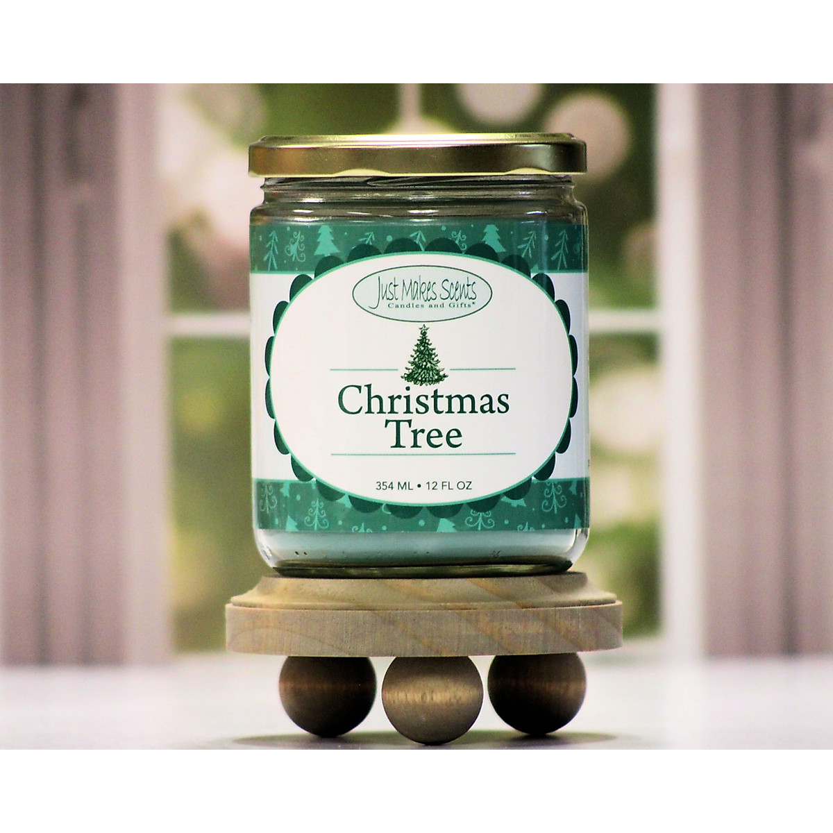 Christmas Tree Scented Blended Soy Candle (12 oz) by Just Makes Scents