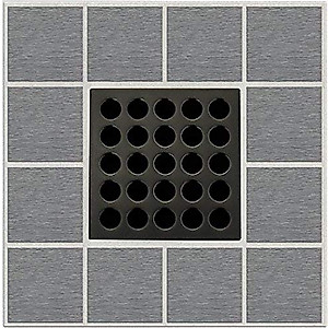 Ebbe E4407 Square Shower Drain Grate, Oil Rubbed Bronze