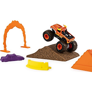 Monster Jam, El Toro Loco Monster Dirt Deluxe Set, Featuring 16oz of Monster Dirt and Official 1:64 Scale Die-Cast Monster Jam Truck