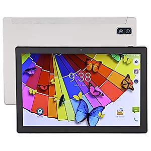 Naroote Gaming Tablet 10.1 Inch Tablet 5G WiFi Type C Rechargeable 100A 240V 8GB RAM 256GB ROM for Office (US Plug)