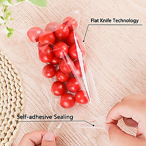 Cookie Bags 200 Pcs, Clear Cellophane Bags 4x6 Inch, Self Sealing Cellophane Bags for Cookie Packaging, Cookie Bags with Seal for Bakery Packaging and Gifts