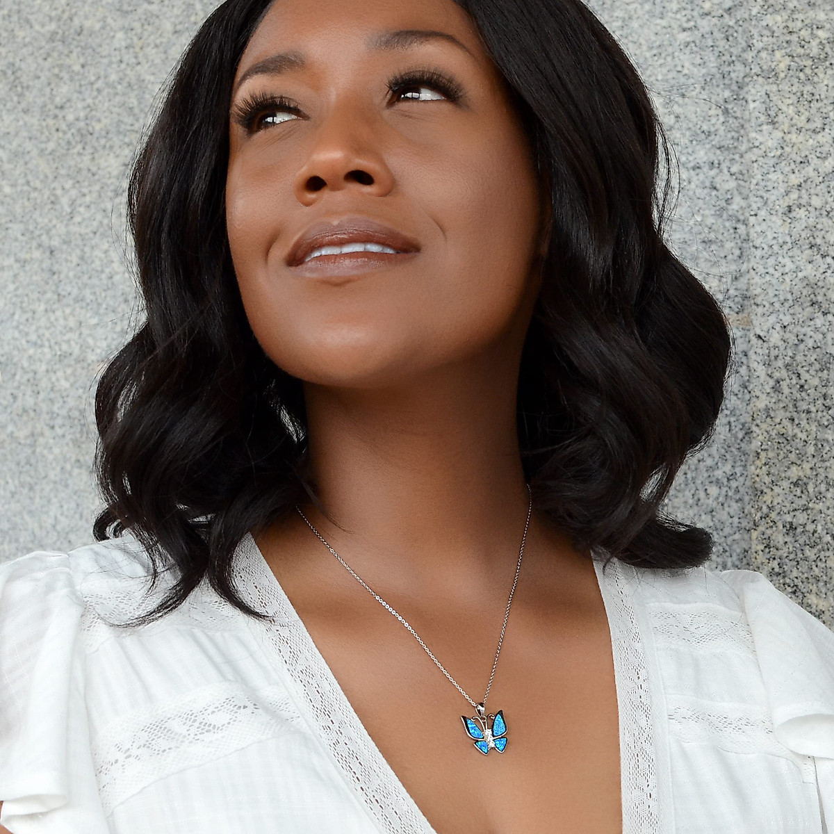 Aphrodite’s Butterfly Necklaces for Women, Be Like the Butterfly - Fire Opal Butterfly Necklace for Women Girls, Mother's Day Gifts for Mom Daughter Wife Girlfriend Sister, Gifts for Women, Butterfly Gifts for Women, Gifts for Daughter