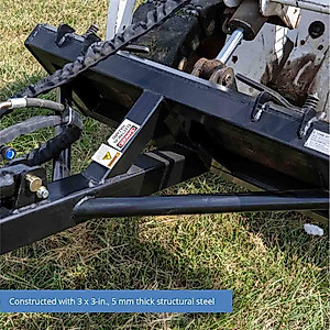 Titan Attachments Telescoping Hydraulic Skid Steer Truss Boom V2 26 Foot Reach